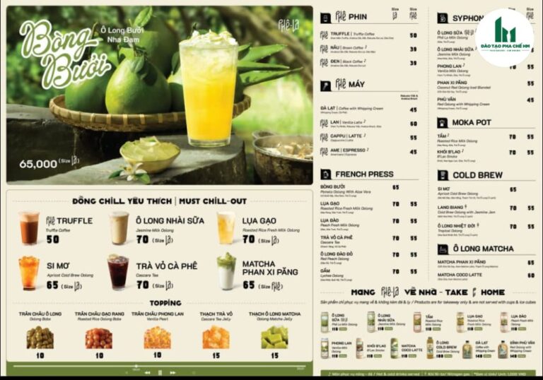 Menu Phê La - Bí mật sau mỗi cốc trà của một đế chế